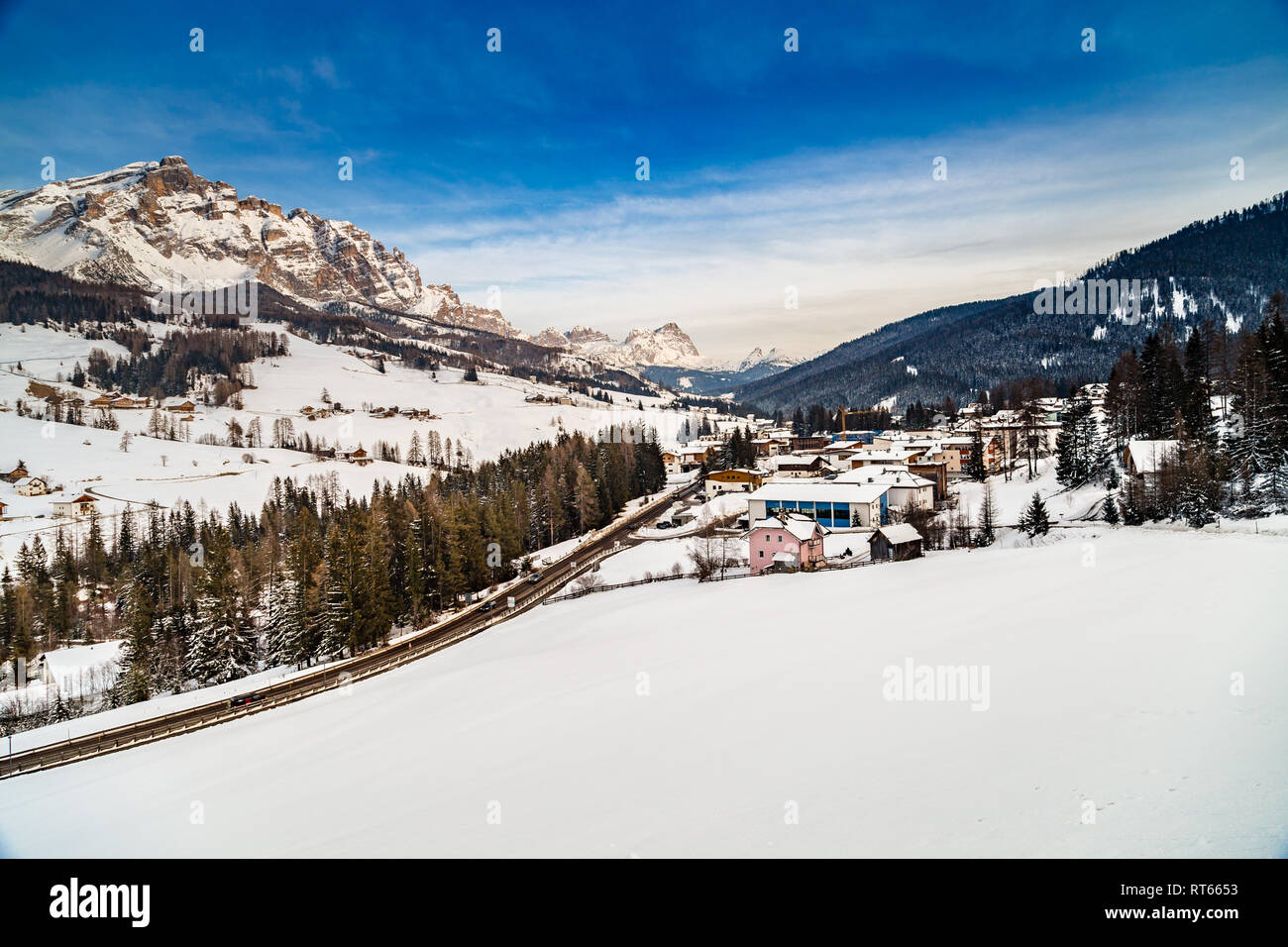 fascinating view of typical Alpine Village Stock Photo - Alamy