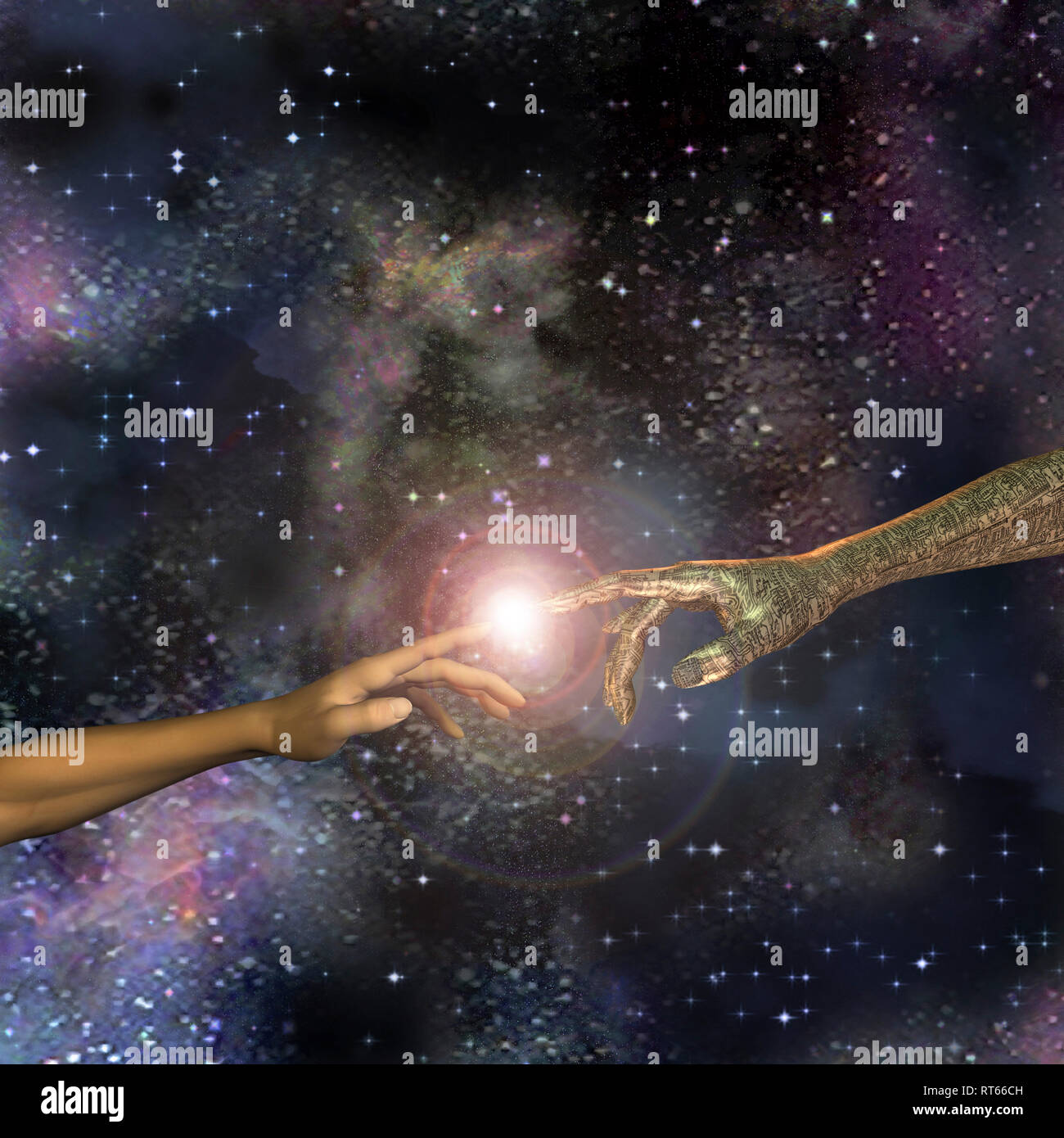 Human machine fusion technology hi-res stock photography and images - Alamy