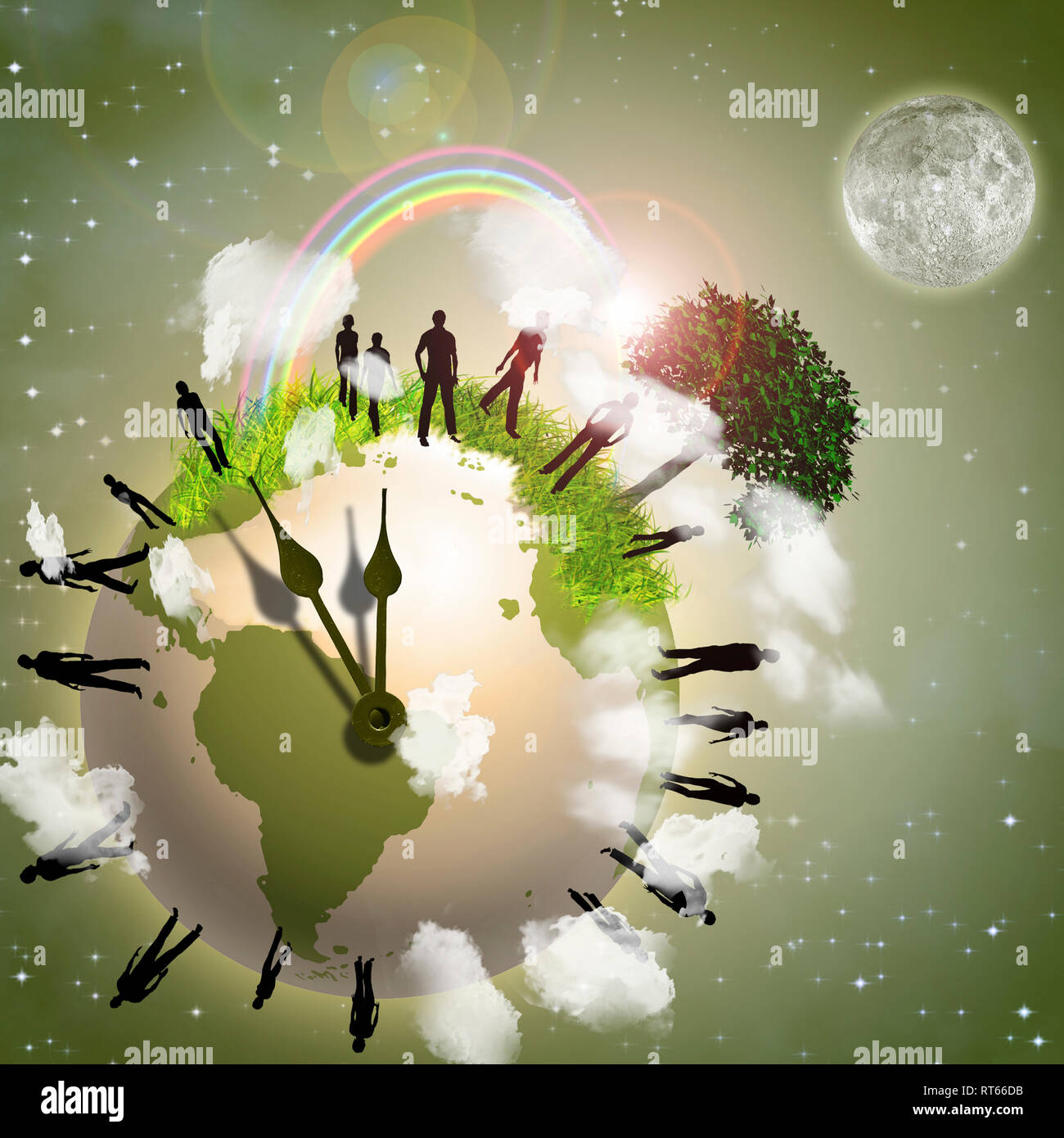 Symbolic clock hi-res stock photography and images - Alamy