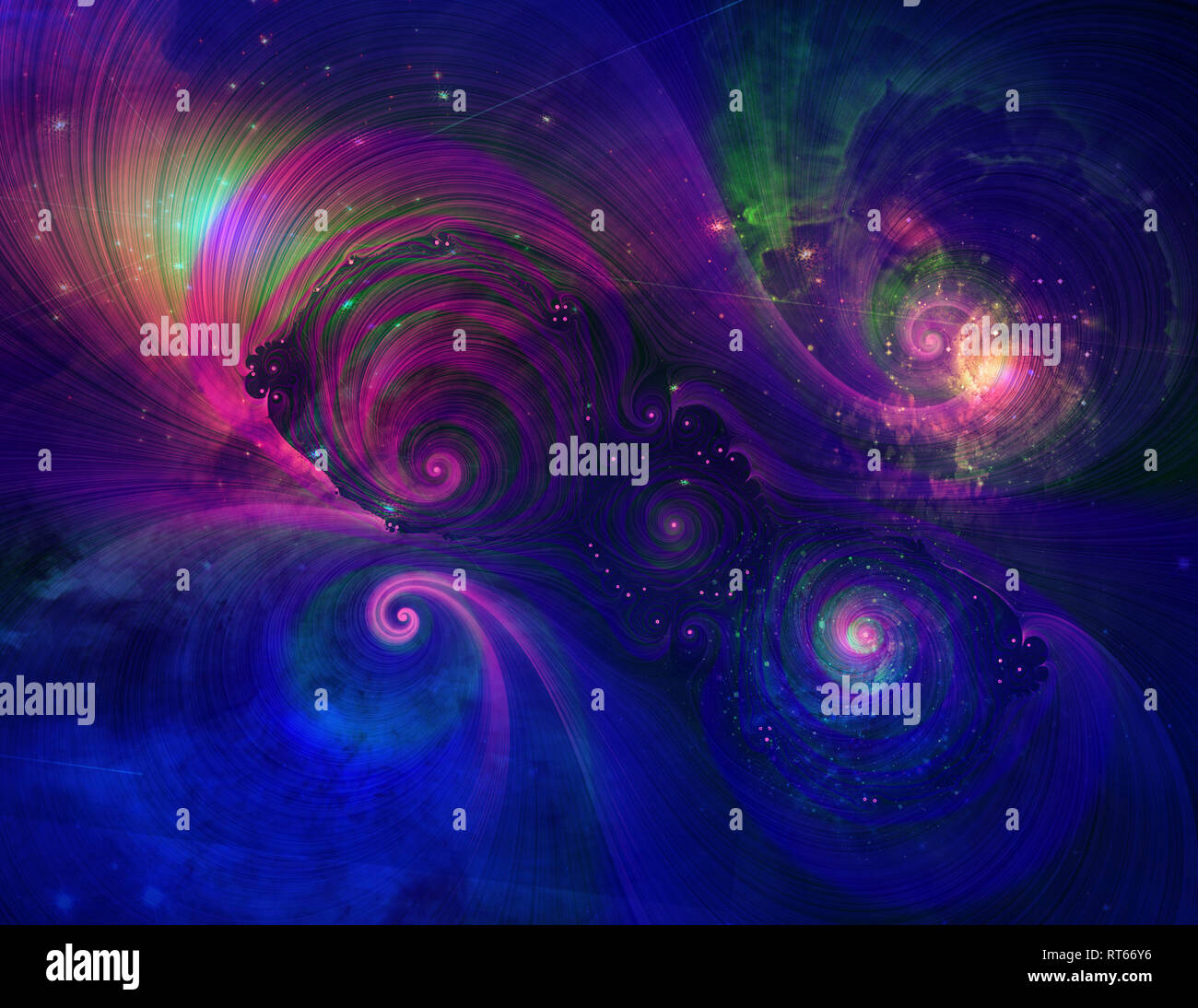 Deep Space Painting Stock Photo - Alamy