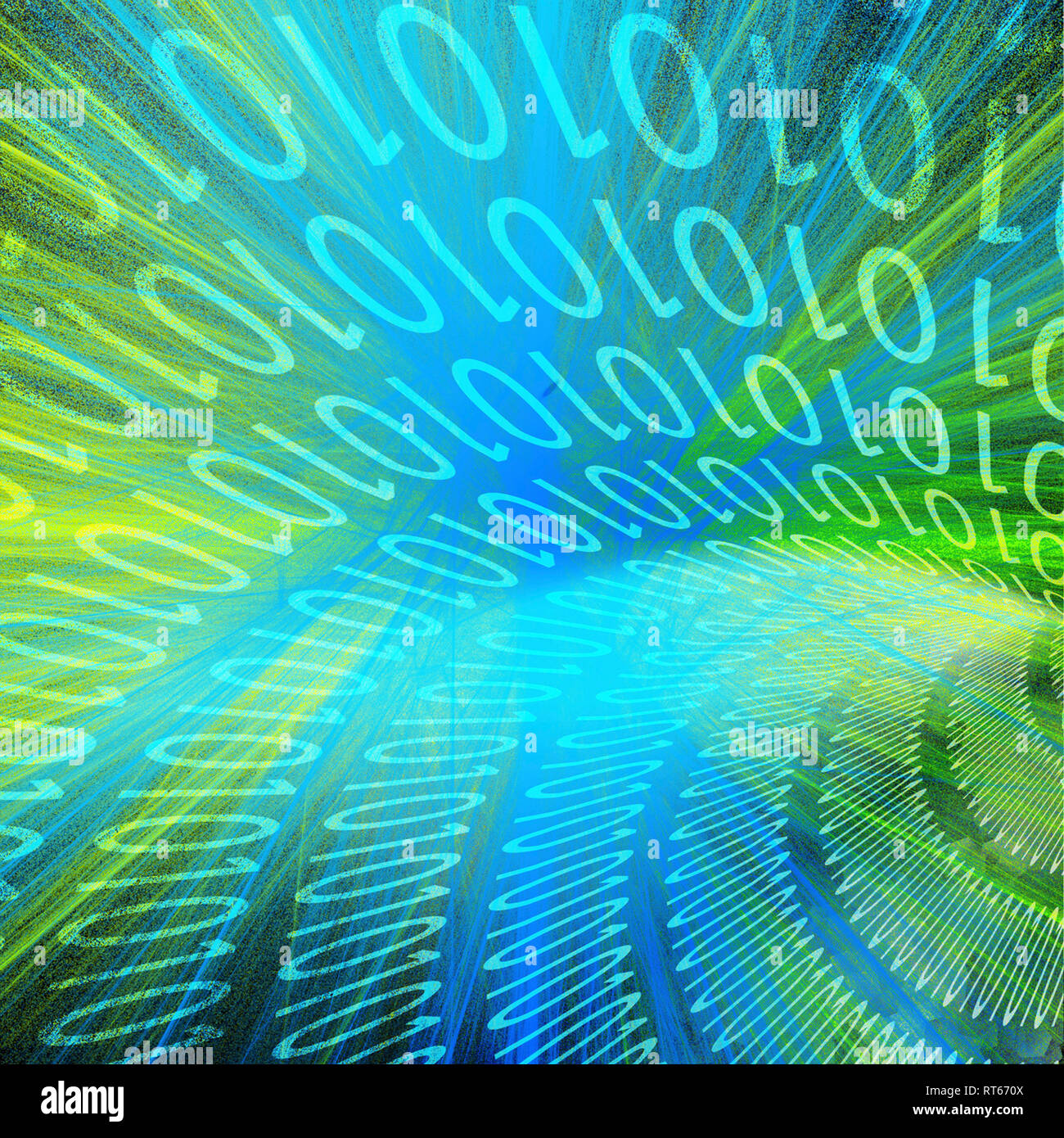Tunnel of binary code Stock Photo - Alamy