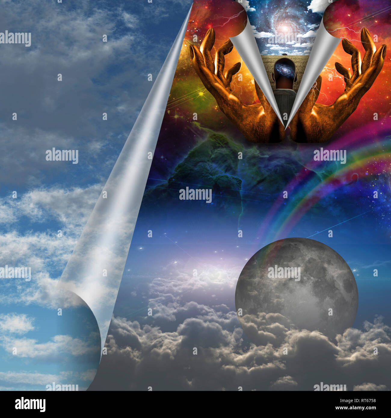 Mans mind reveals Stock Photo - Alamy