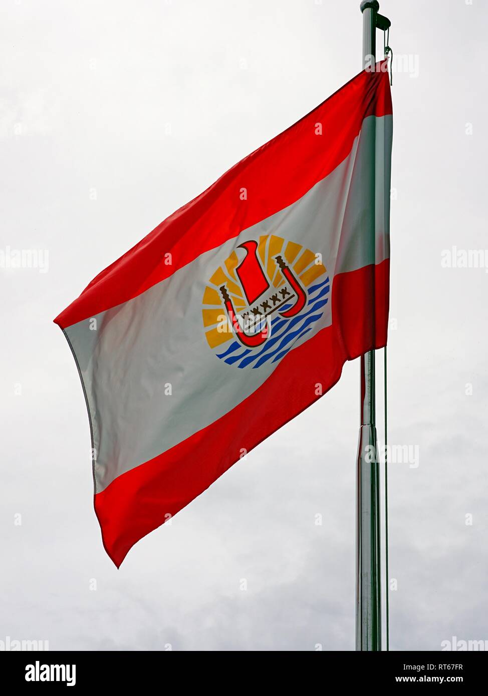 Polynesian boat flag hi-res stock photography and images - Alamy