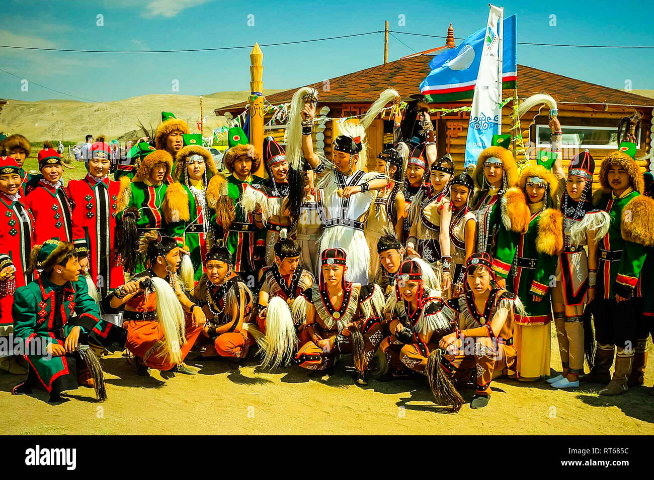 Ulan-Ude, Republic of Buryatia, Russia - July 15, 2015: Buryats in ...