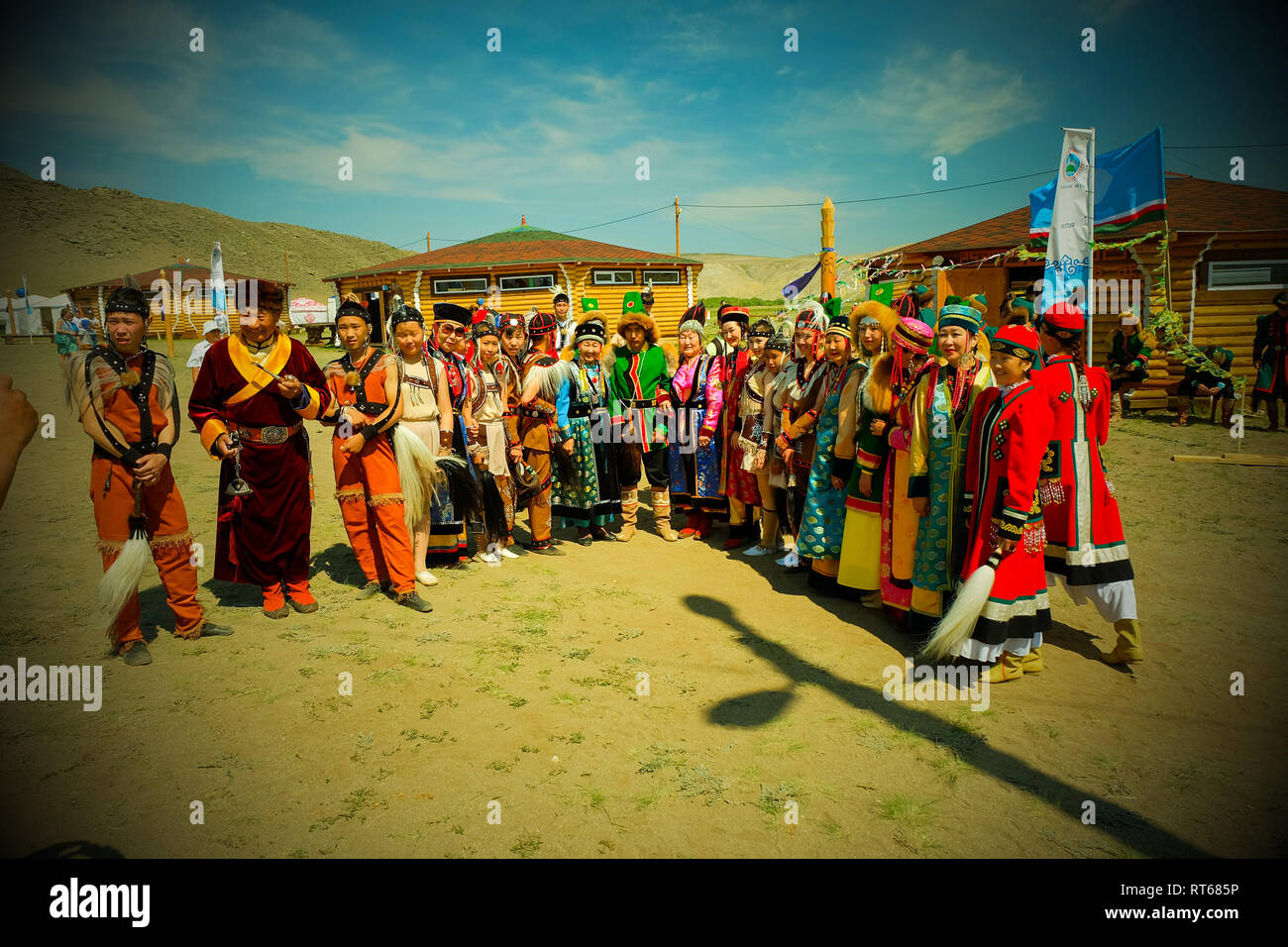 Ulan-Ude, Republic of Buryatia, Russia - July 15, 2015: Buryats in ...