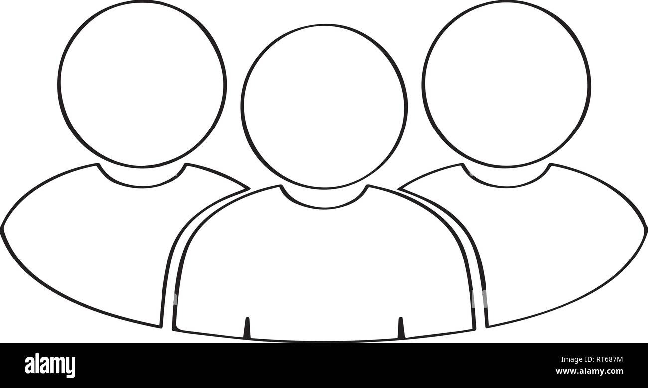 Isolated teamwork outline Stock Vector Image & Art - Alamy