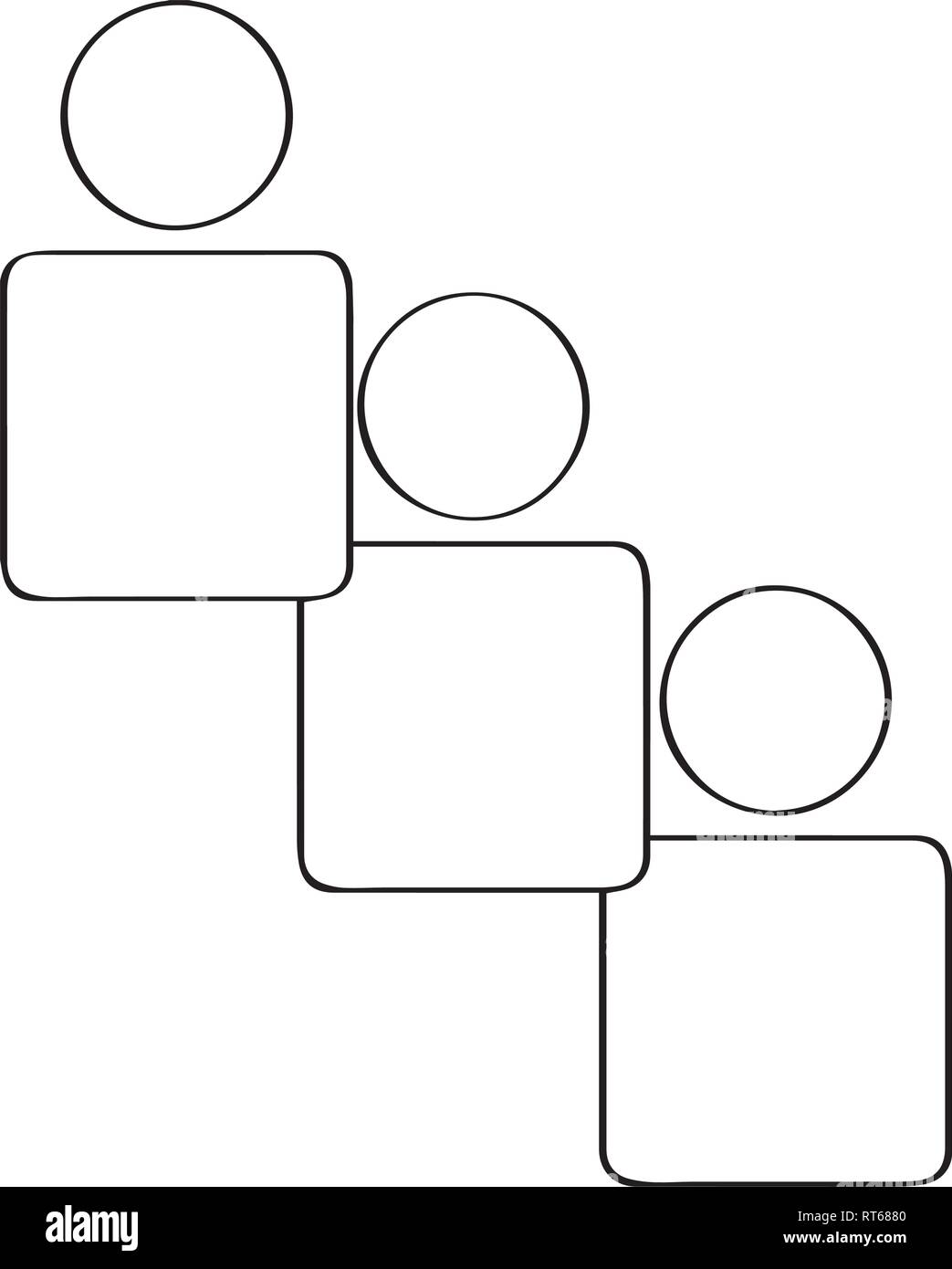 Isolated teamwork outline Stock Vector Image & Art - Alamy