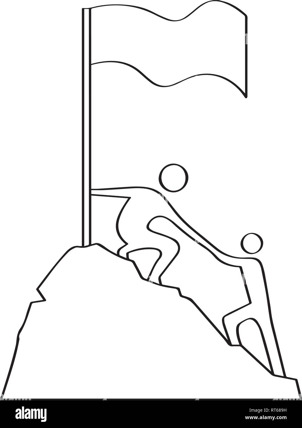 Men climbing illustration Stock Vector Images - Alamy