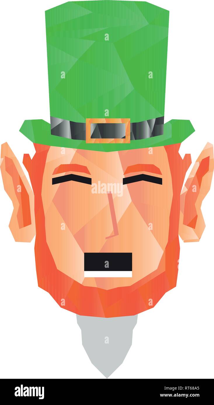 Polygonal irish elf head Stock Vector Image & Art - Alamy
