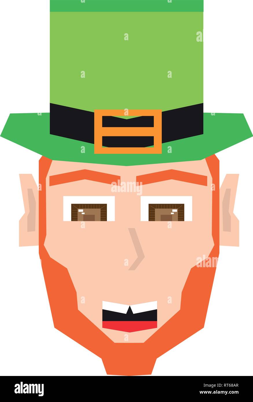 Polygonal irish elf head Stock Vector Image & Art - Alamy