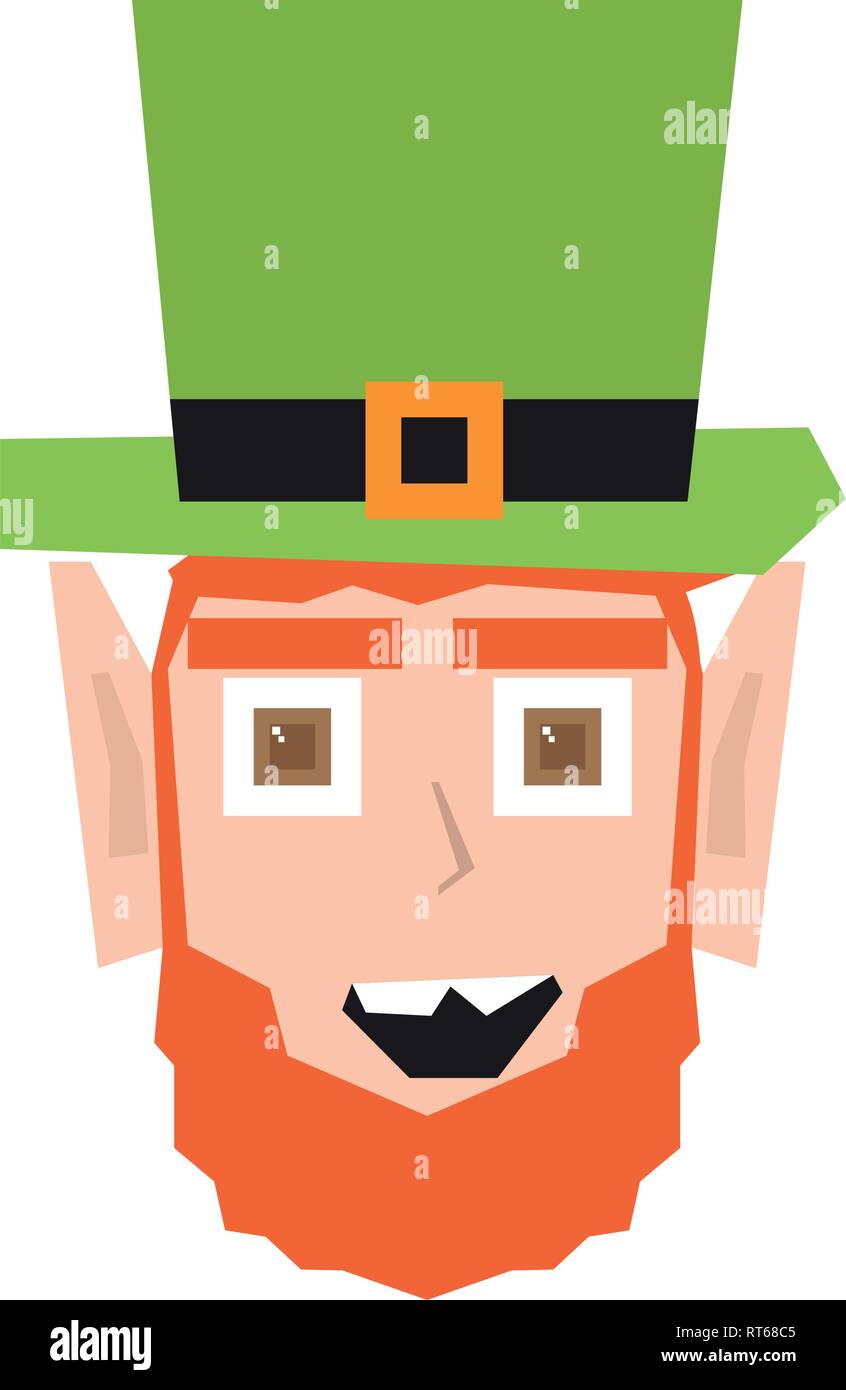 Polygonal happy irish elf head Stock Vector Image & Art - Alamy