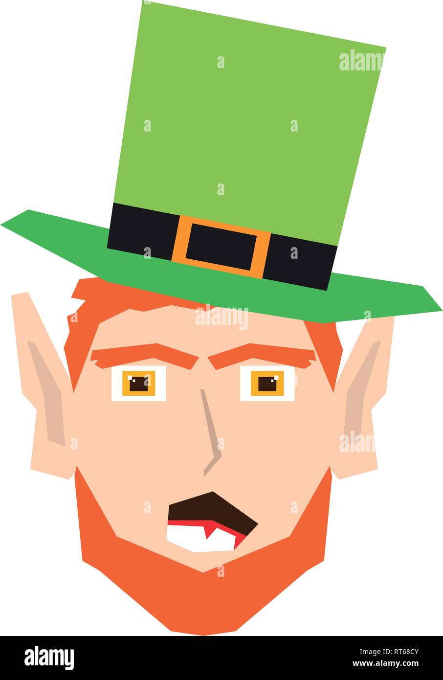 Polygonal irish elf head Stock Vector Image & Art - Alamy
