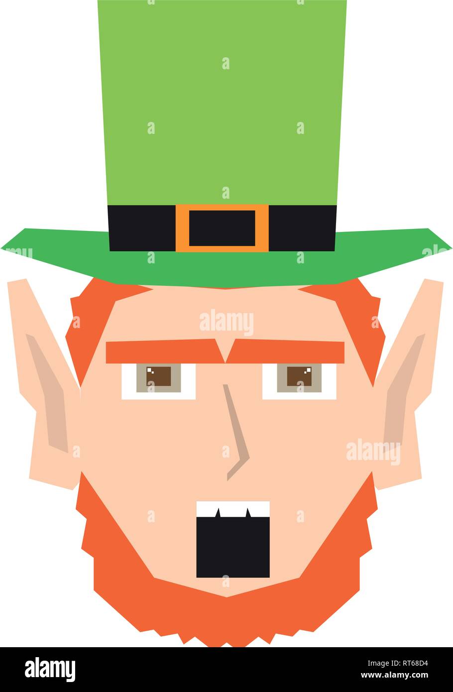 Polygonal irish elf head Stock Vector Image & Art - Alamy