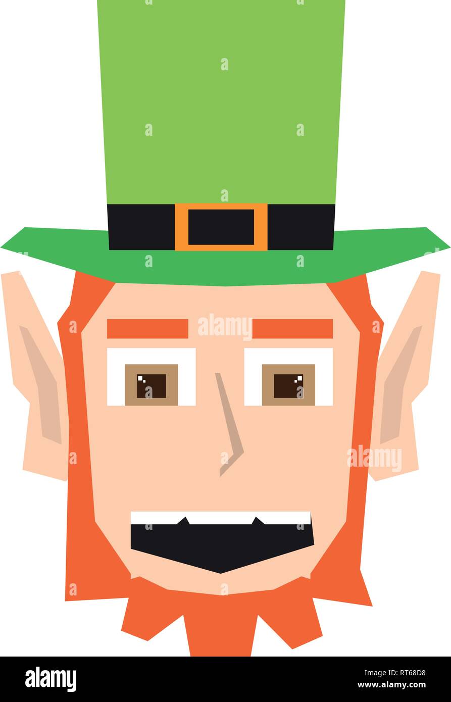 Polygonal irish elf head Stock Vector Image & Art - Alamy