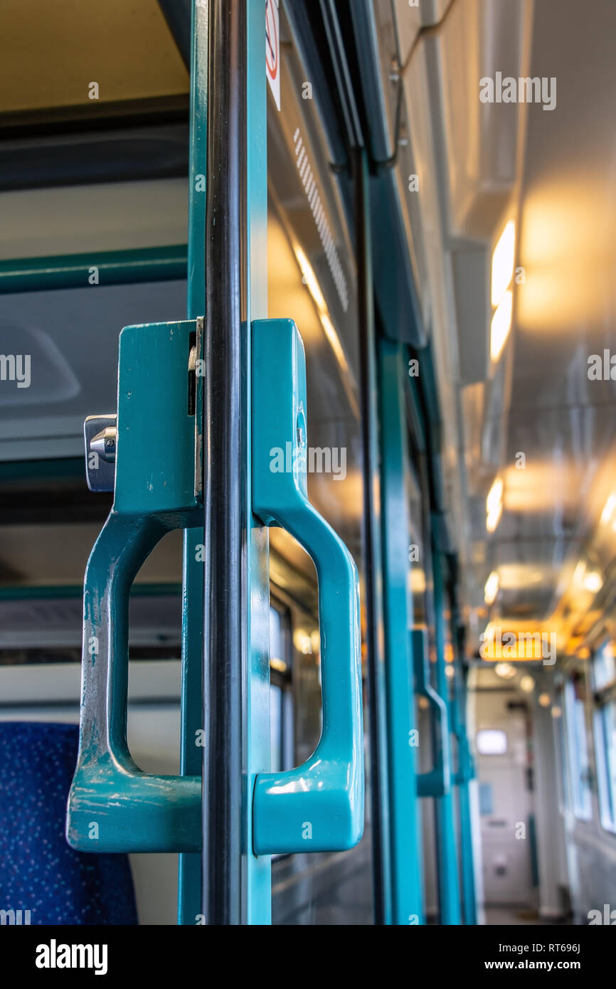 Open train door handle hi-res stock photography and images - Alamy