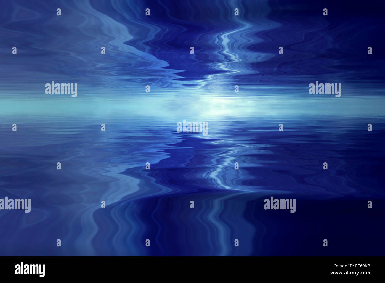 Bright light reflected in water surface Stock Photo - Alamy