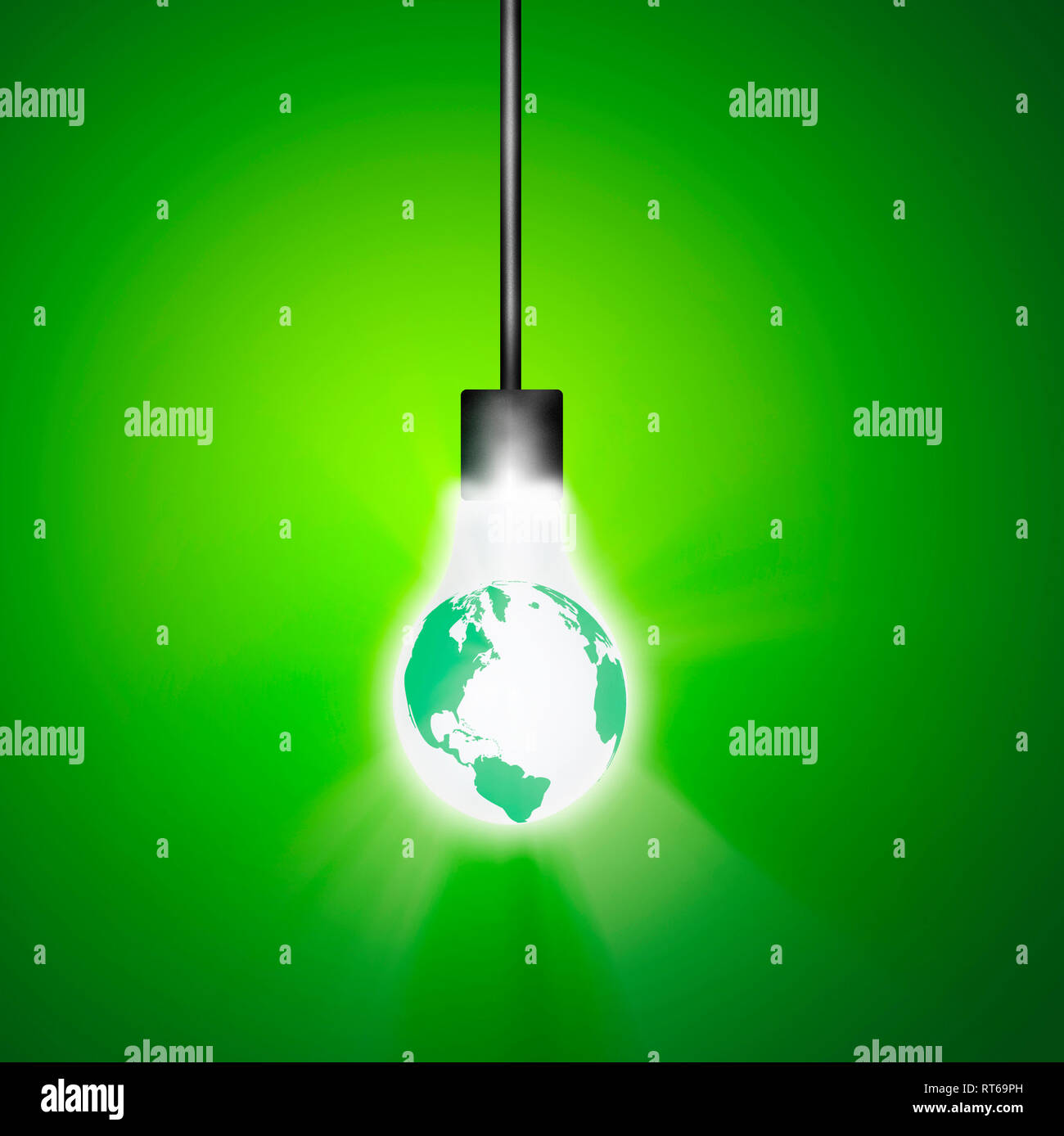 Earth light bulb hi-res stock photography and images - Alamy
