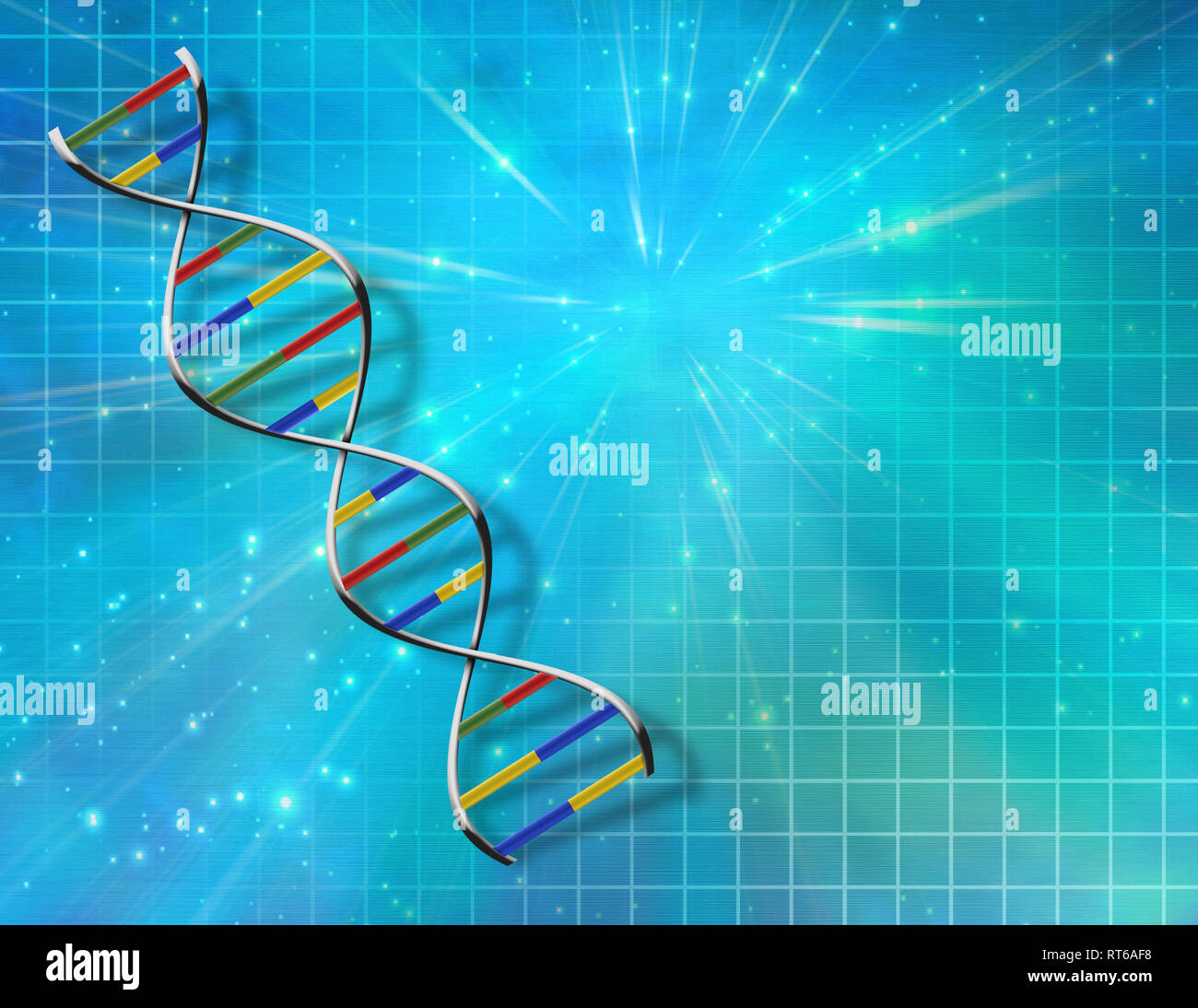 DNA Strand. Vivid background with bright light Stock Photo - Alamy