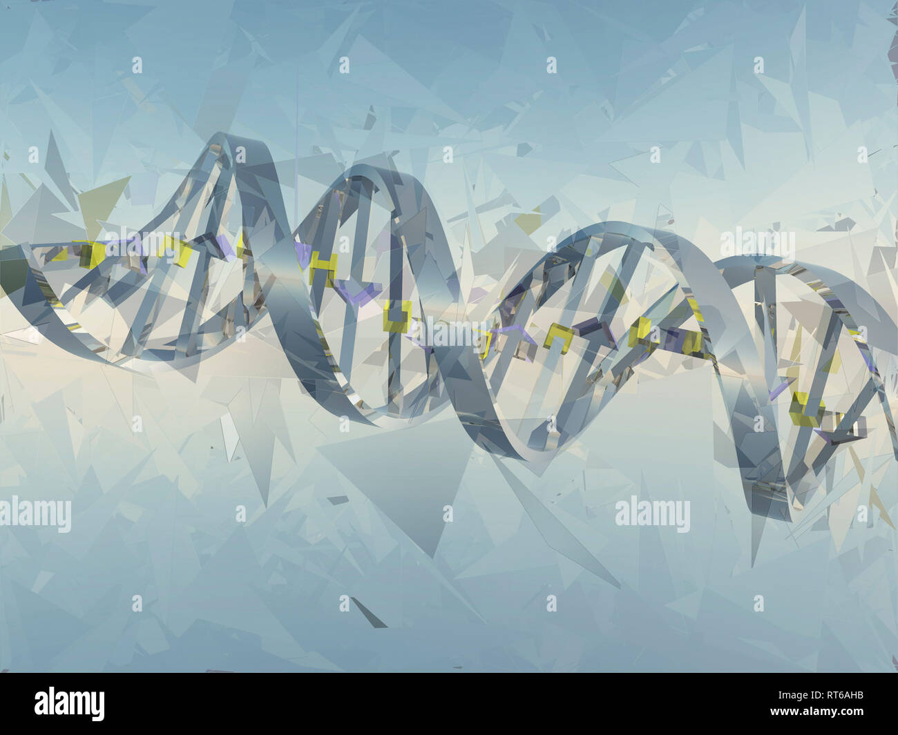 Digital art. DNA chain Stock Photo - Alamy