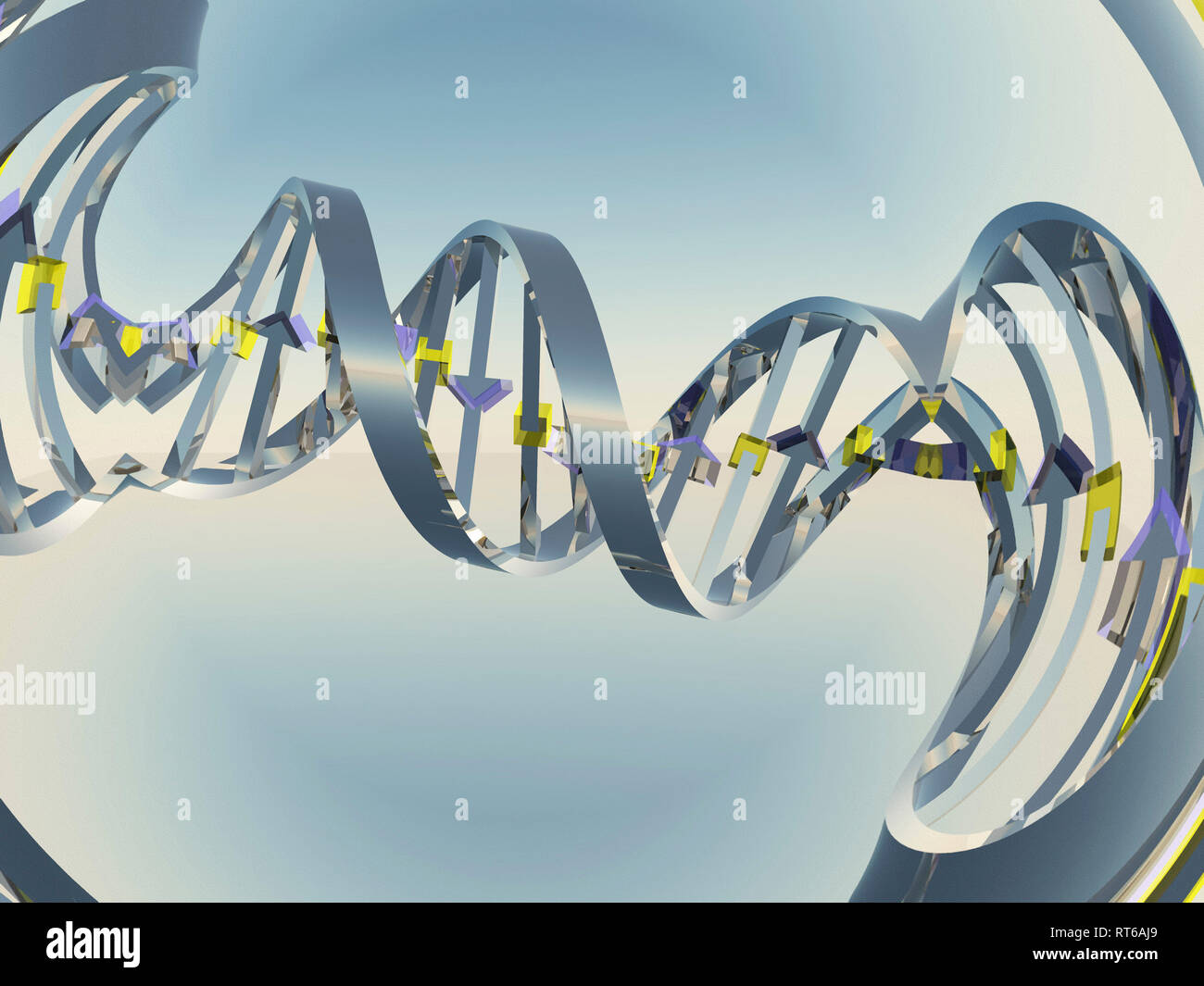 Digital art. DNA chain Stock Photo - Alamy