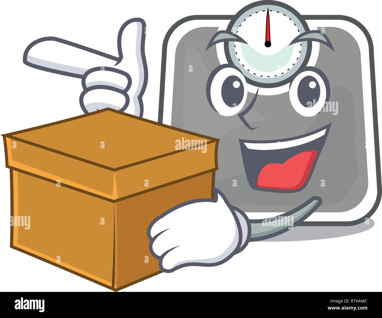 With box weghit cartoon scale the health room Stock Vector Image & Art ...