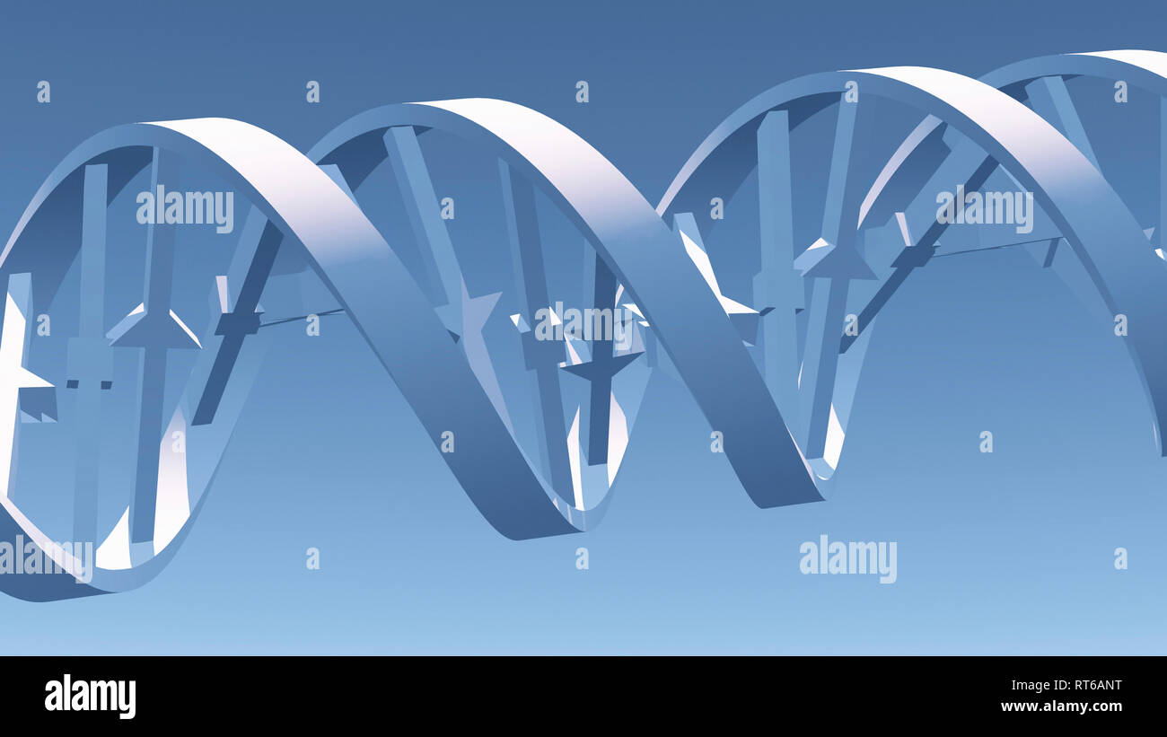 3D rendering. DNA chain Stock Photo - Alamy