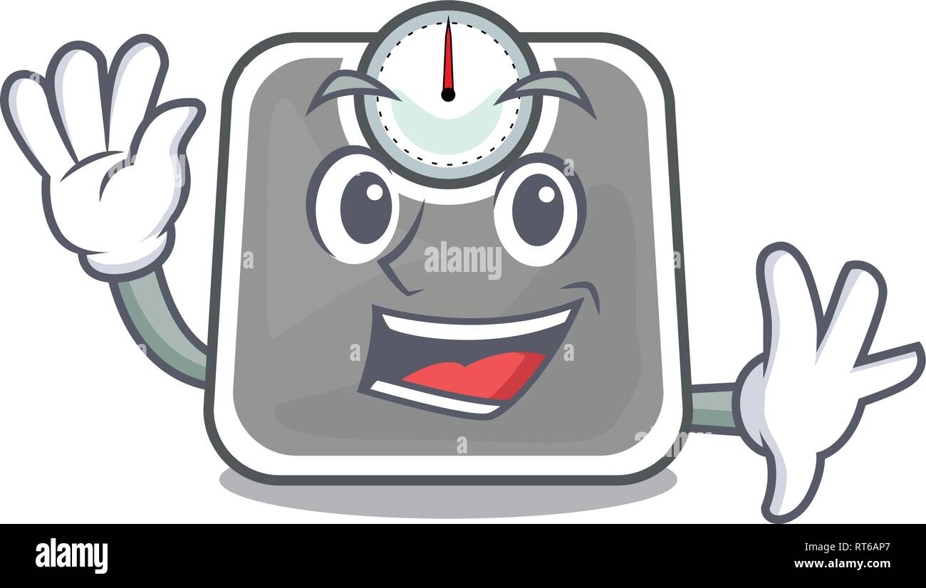 Waving weghit cartoon scale the health room Stock Vector Image & Art ...