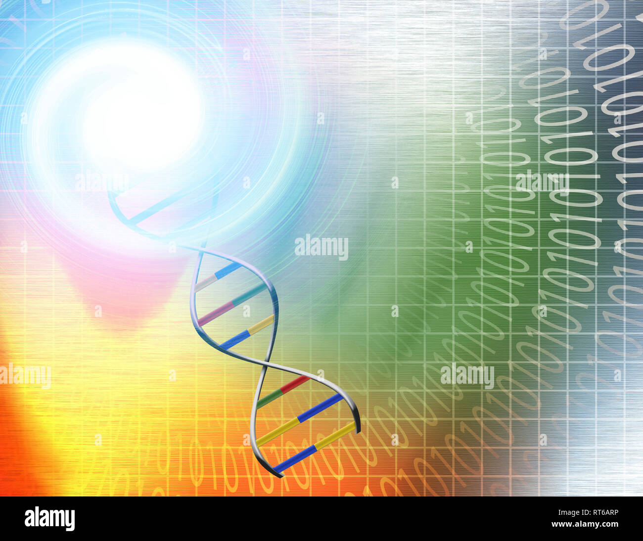 Binary code dna strand hi-res stock photography and images - Alamy