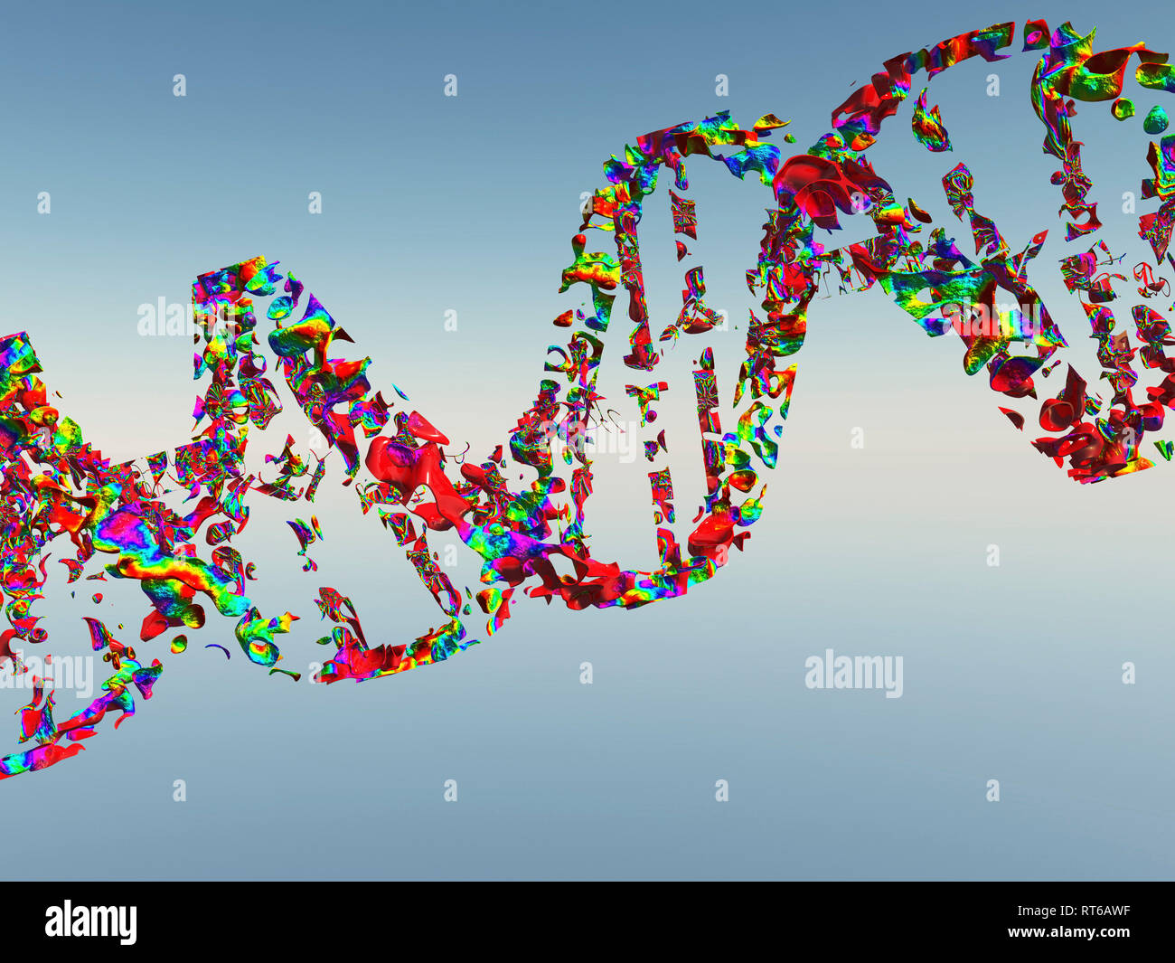 Colorful composition. DNA Strand Stock Photo - Alamy