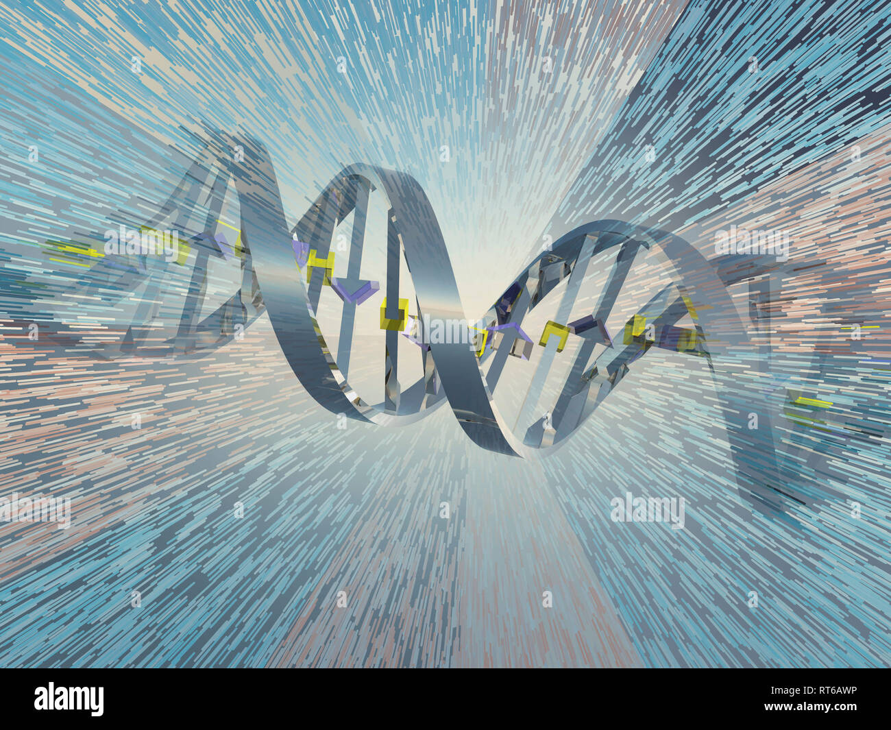 Digital art. DNA chain Stock Photo - Alamy