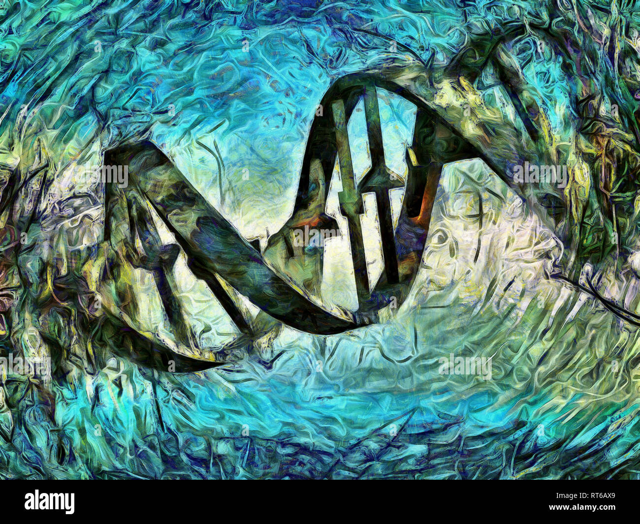 Dna structure painting hi-res stock photography and images - Alamy