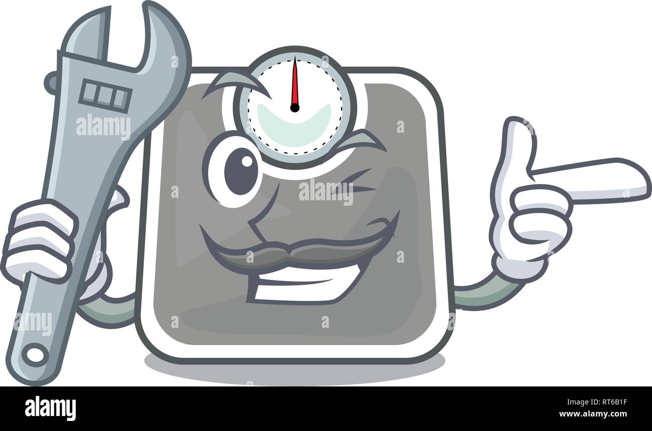 Mechanic weight scala isolated with in cartoons Stock Vector Image ...