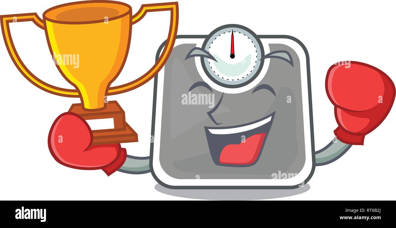 Boxing winner weight scala isolated with in cartoons Stock Vector Image ...