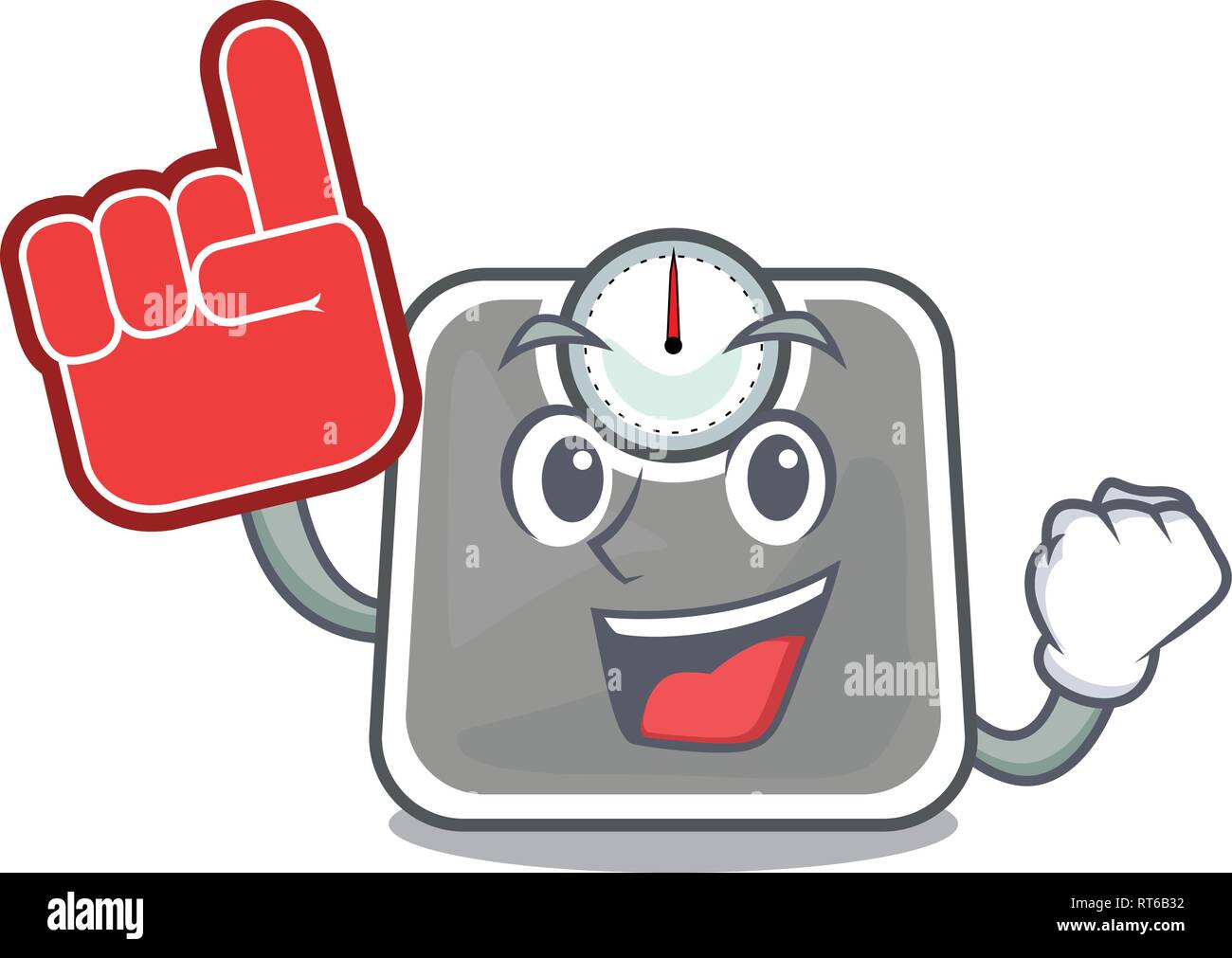 Foam finger weight scala isolated with in cartoons Stock Vector Image ...