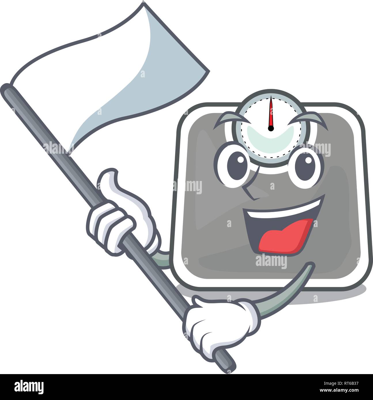 With flag weight scala isolated with in cartoons Stock Vector Image ...