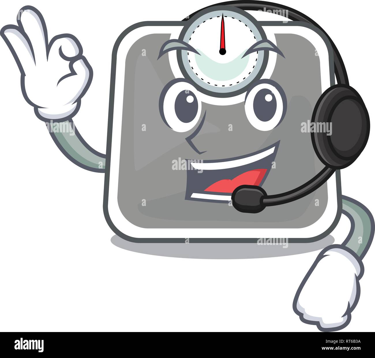 With headphone weight scala isolated with in cartoons Stock Vector ...