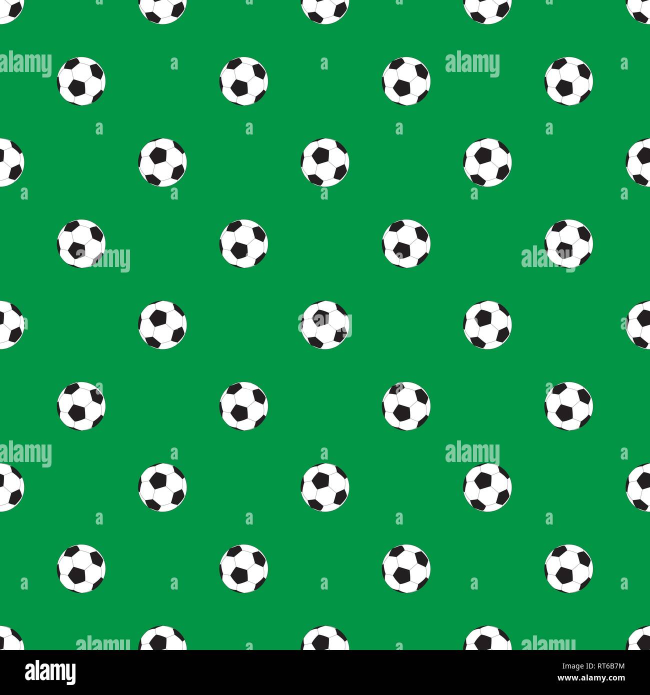 Vector seamless pattern with black and white soccer ball Stock Vector ...