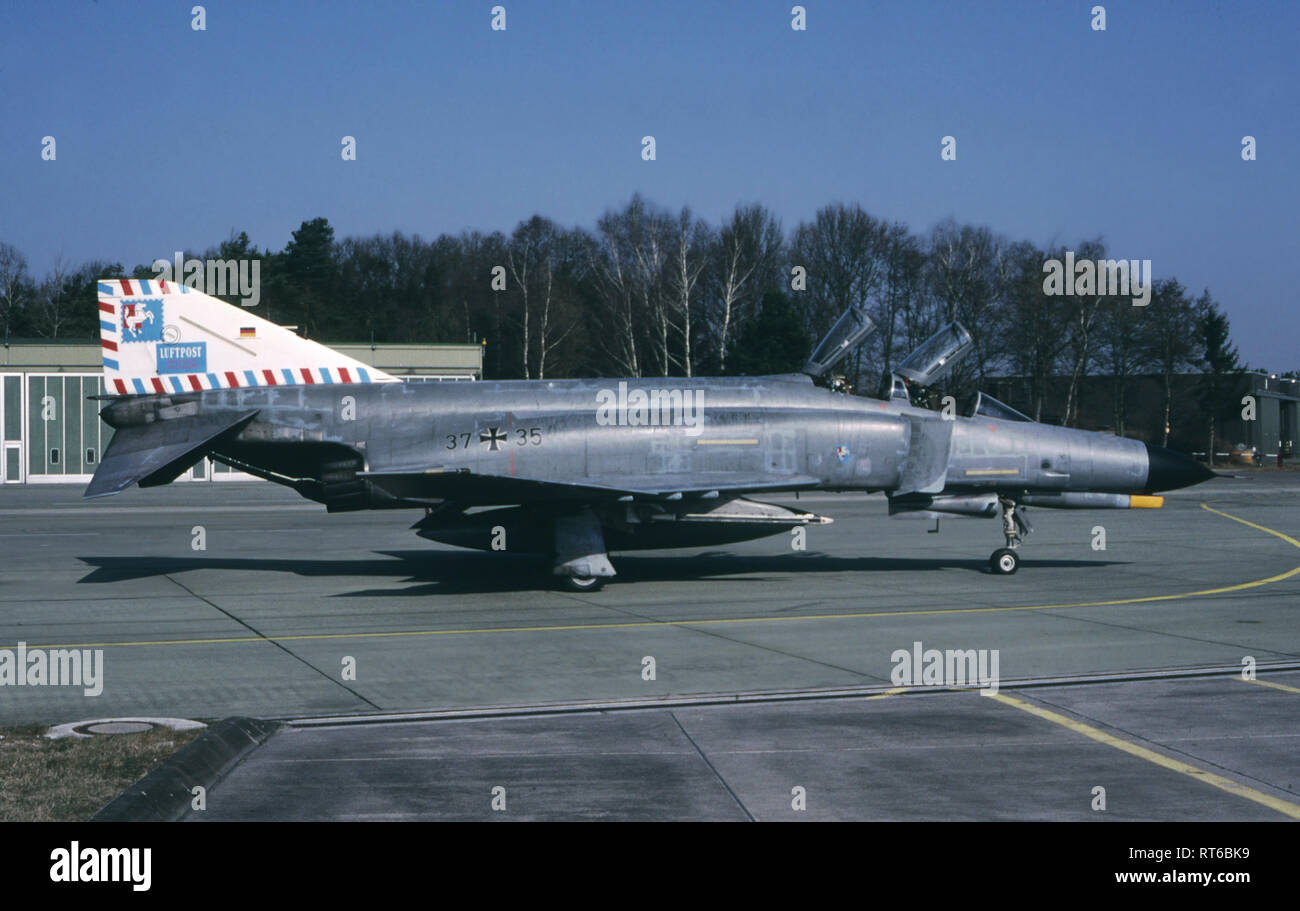 German Air Force F-4F Phantom with Airmail-painted tail Stock Photo - Alamy
