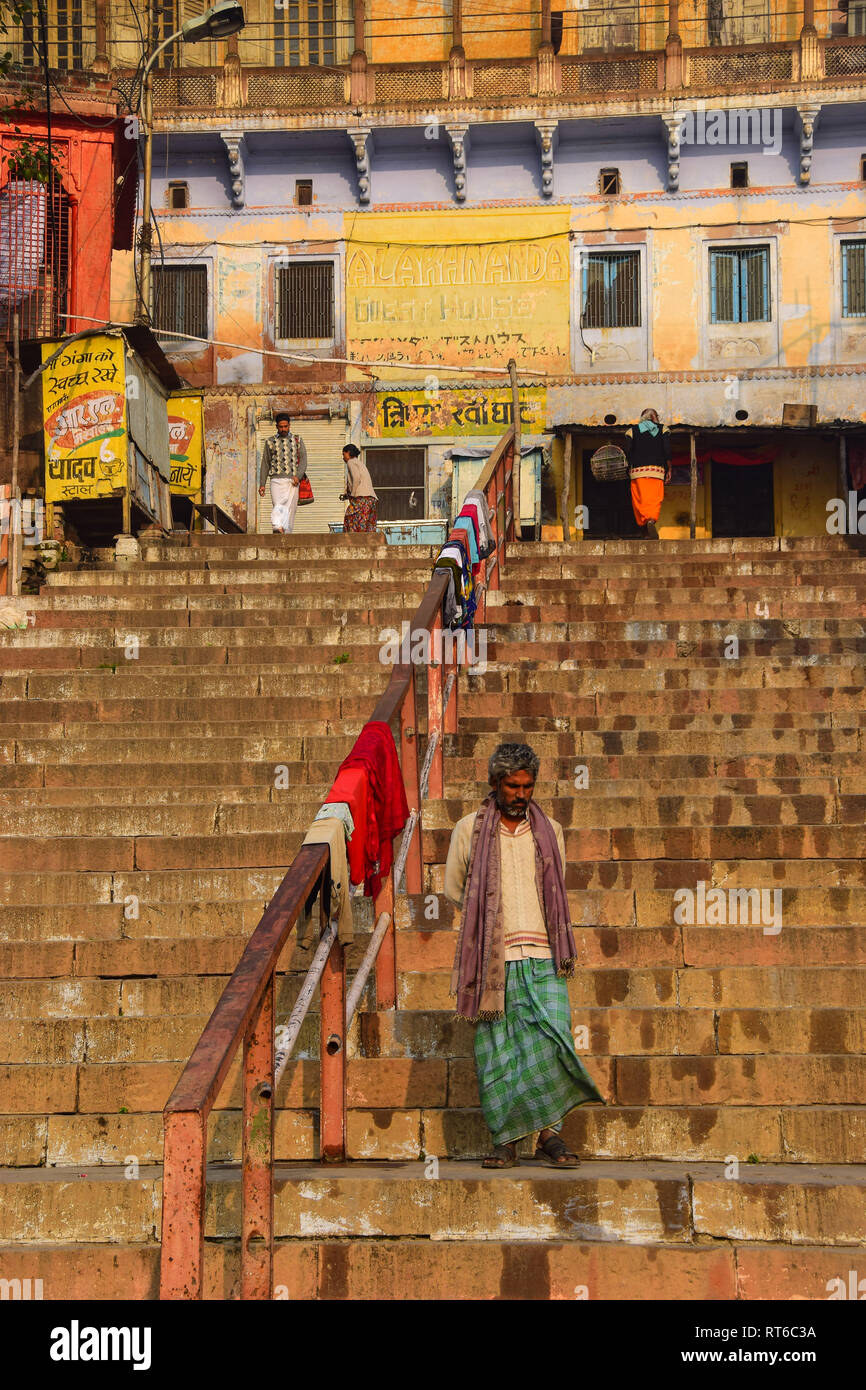 Ghats, Steps, Varanasi, India Stock Photo - Alamy