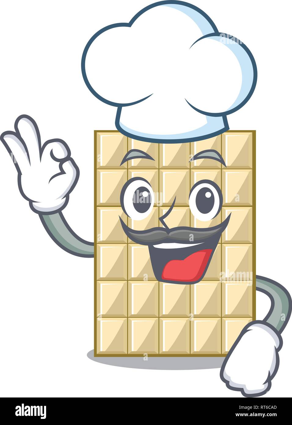 Chef white chocolate on a cartoon plate Stock Vector Image & Art - Alamy