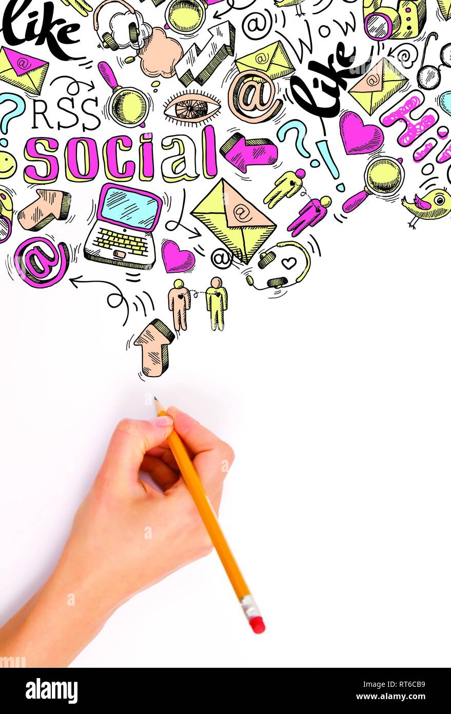 Handwriting and drawing with pencil Stock Photo - Alamy