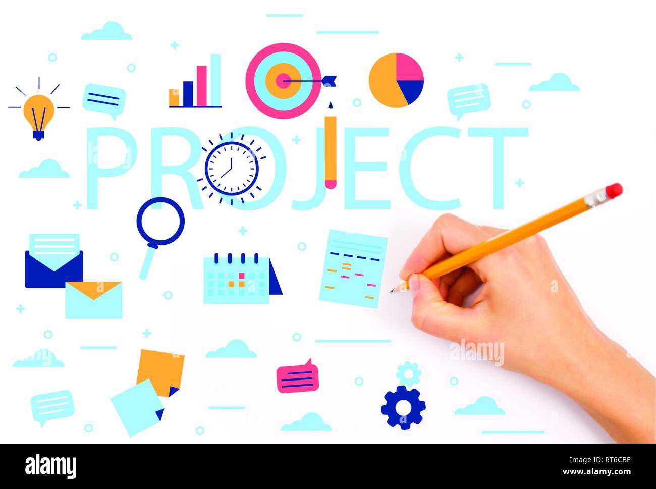 Handwriting and drawing with pencil Stock Photo - Alamy