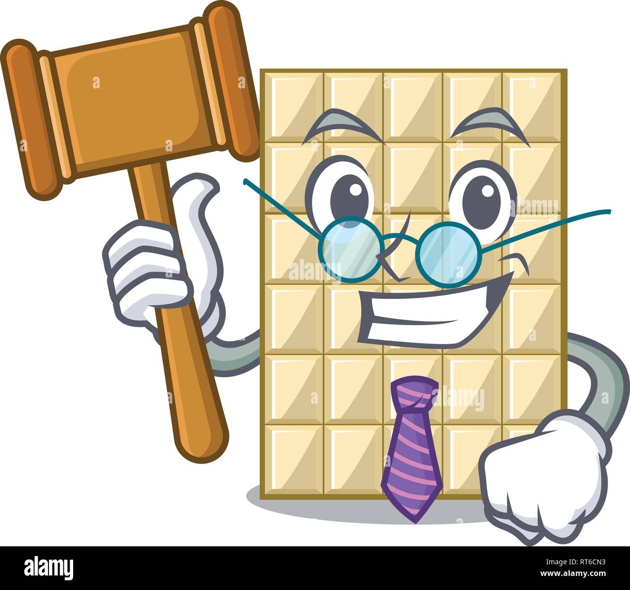 Judge isolated white chocolate with in character Stock Vector Image ...