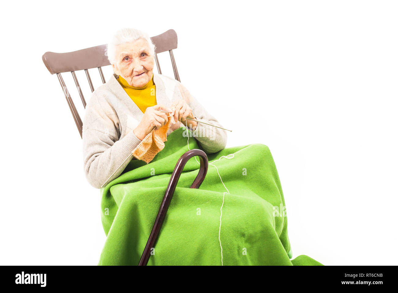 Old woman rocking chair hi-res stock photography and images - Alamy