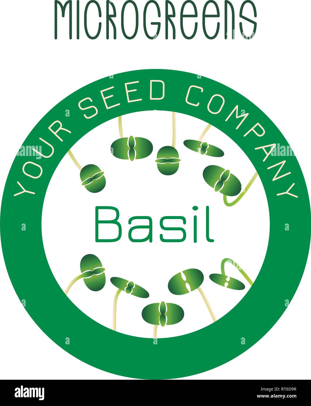 Micro vegetable basil Stock Vector Images - Alamy