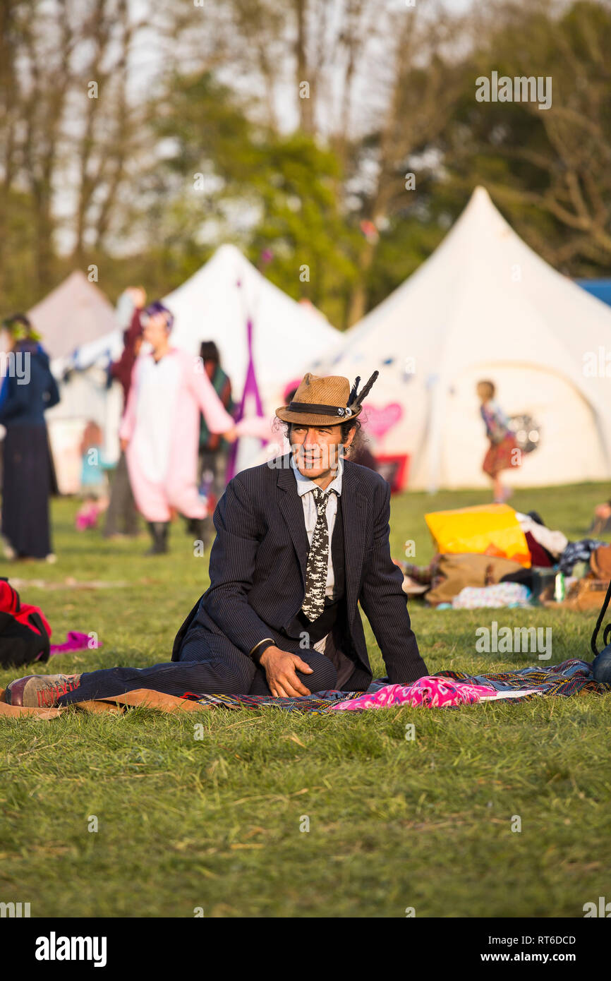 Cool dude dressed in a hat, suit and tie at Beltane Fire Festival ...