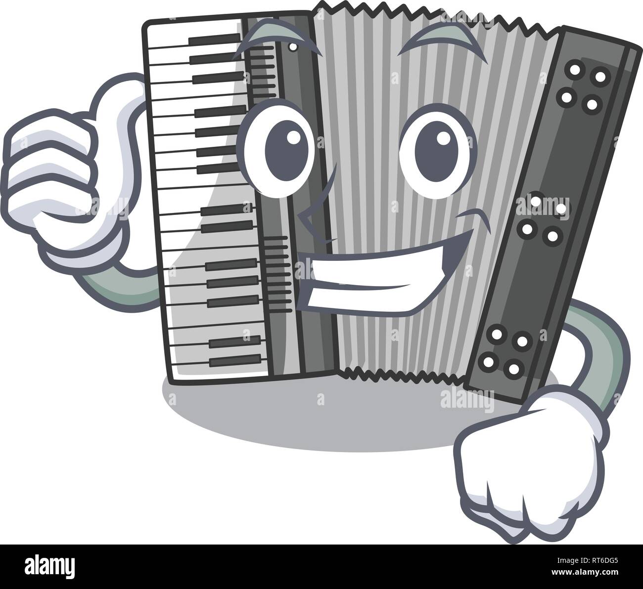 Thumbs up according in the shape character wood Stock Vector Image ...
