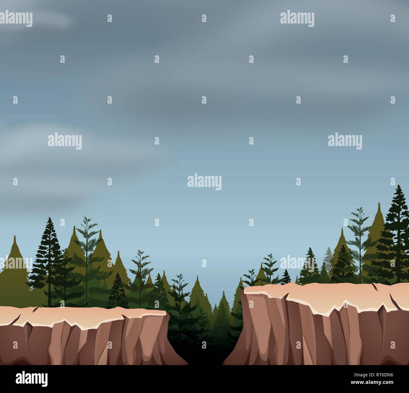A cliff nature background illustration Stock Vector Image & Art - Alamy