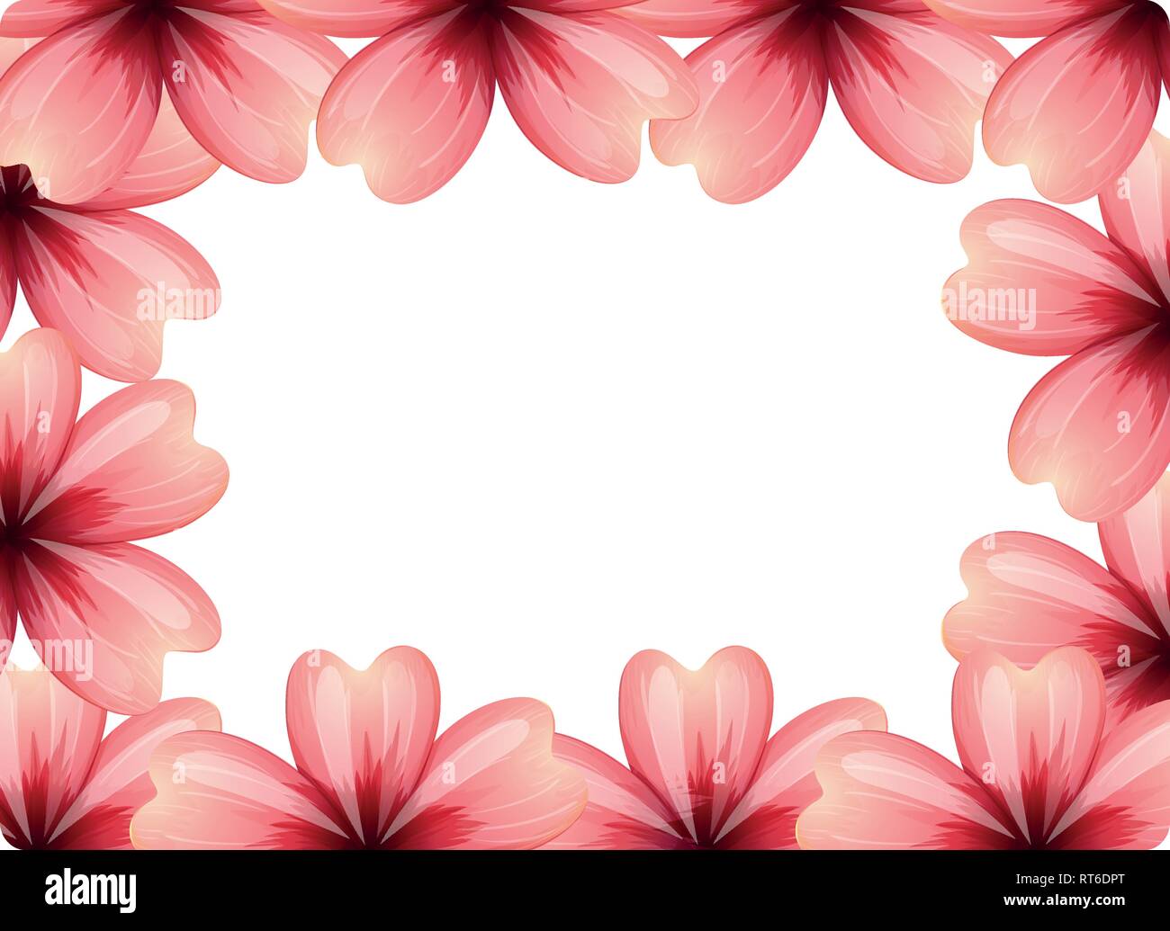 pink flower frame concept illustration Stock Vector Image & Art - Alamy