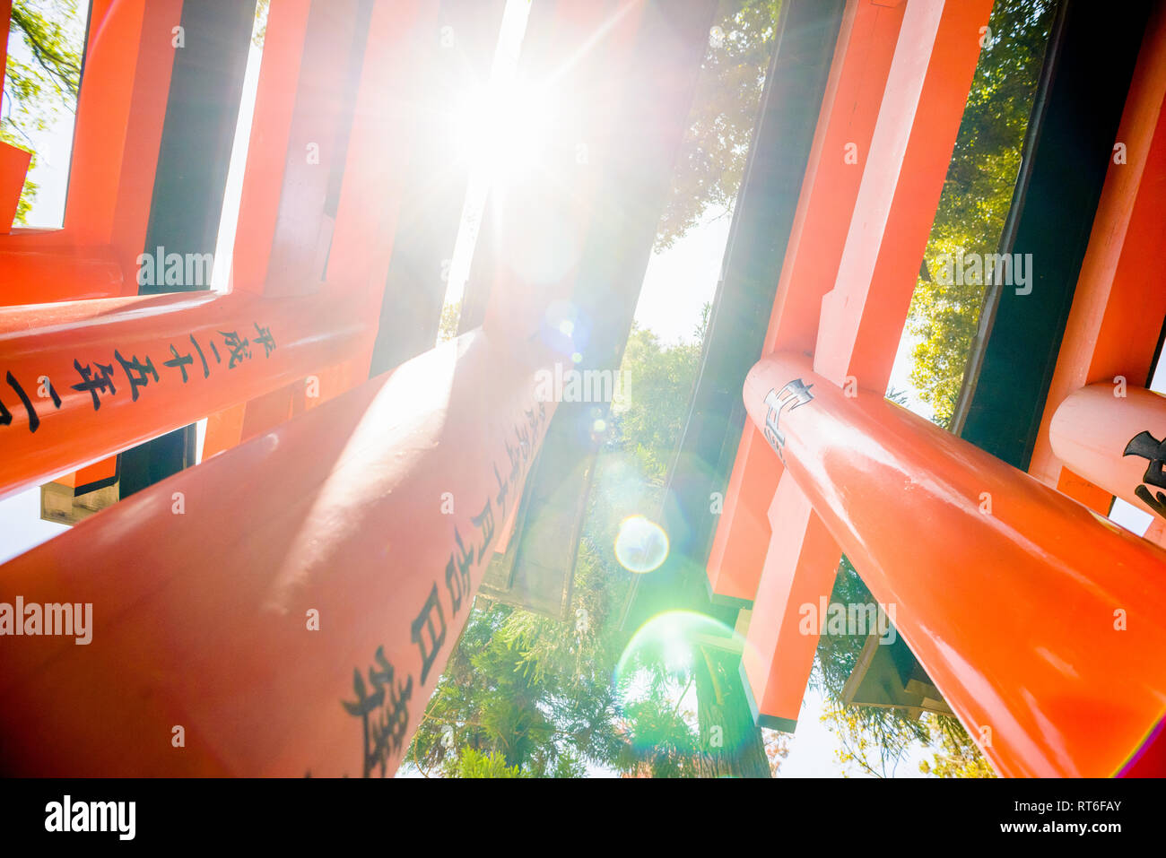 Torii gates at Shinto shrine Fushimi Inari-taisha, Kyoto, Japan ...